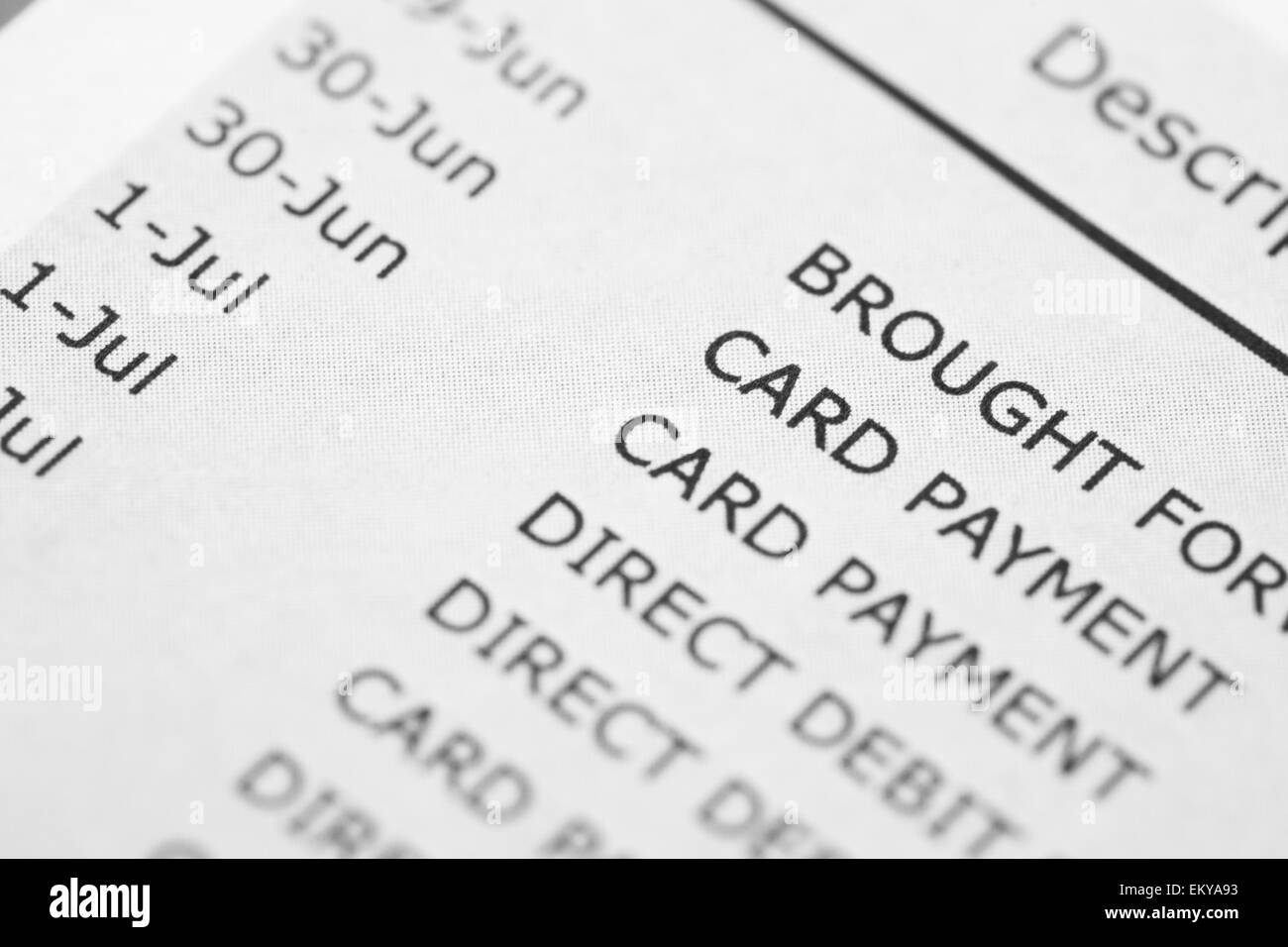 Credit card accounts Black and White Stock Photos & Images - Alamy