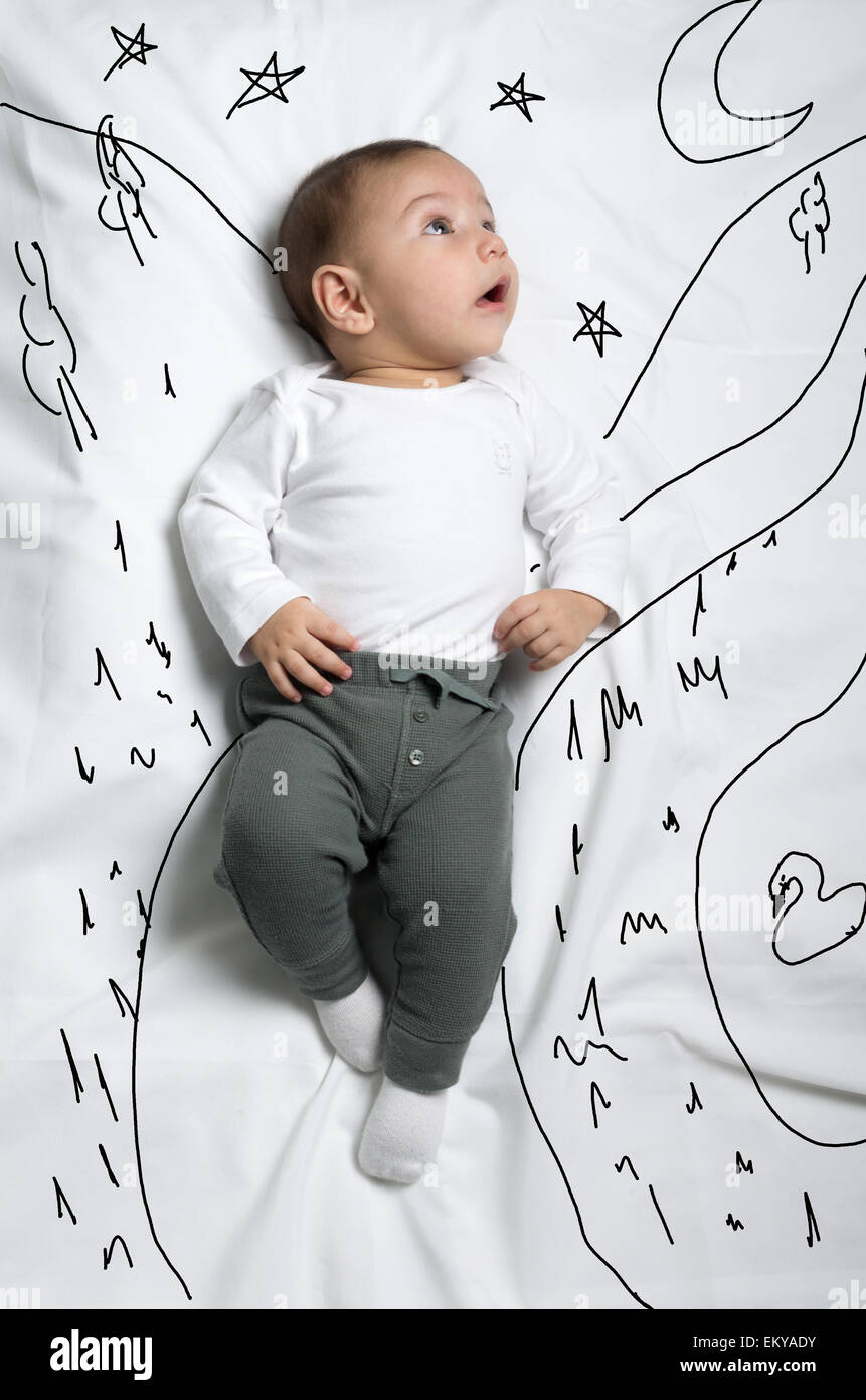 Little boy looking at stars hi-res stock photography and images - Alamy