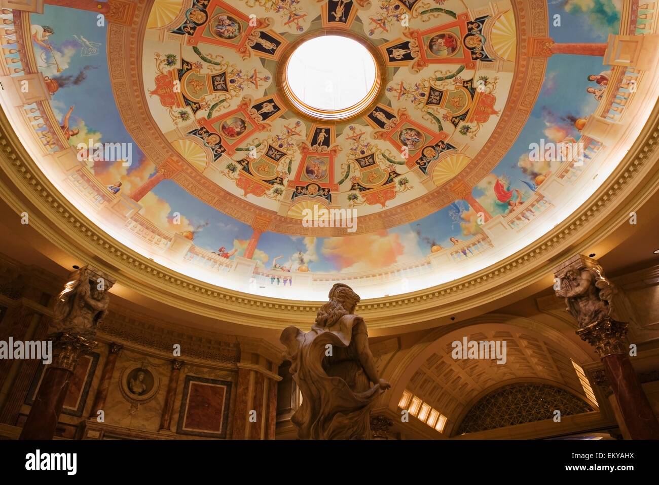 Las Vegas, Nevada, United States Of America; Decorative Painted Dome ...