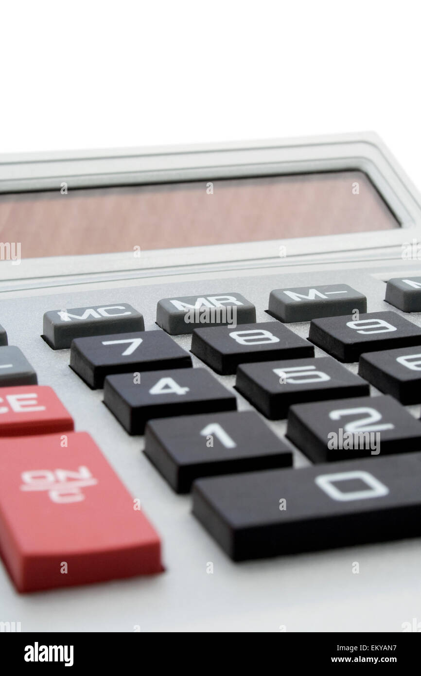 Desktop Calculator on a white background Stock Photo - Alamy