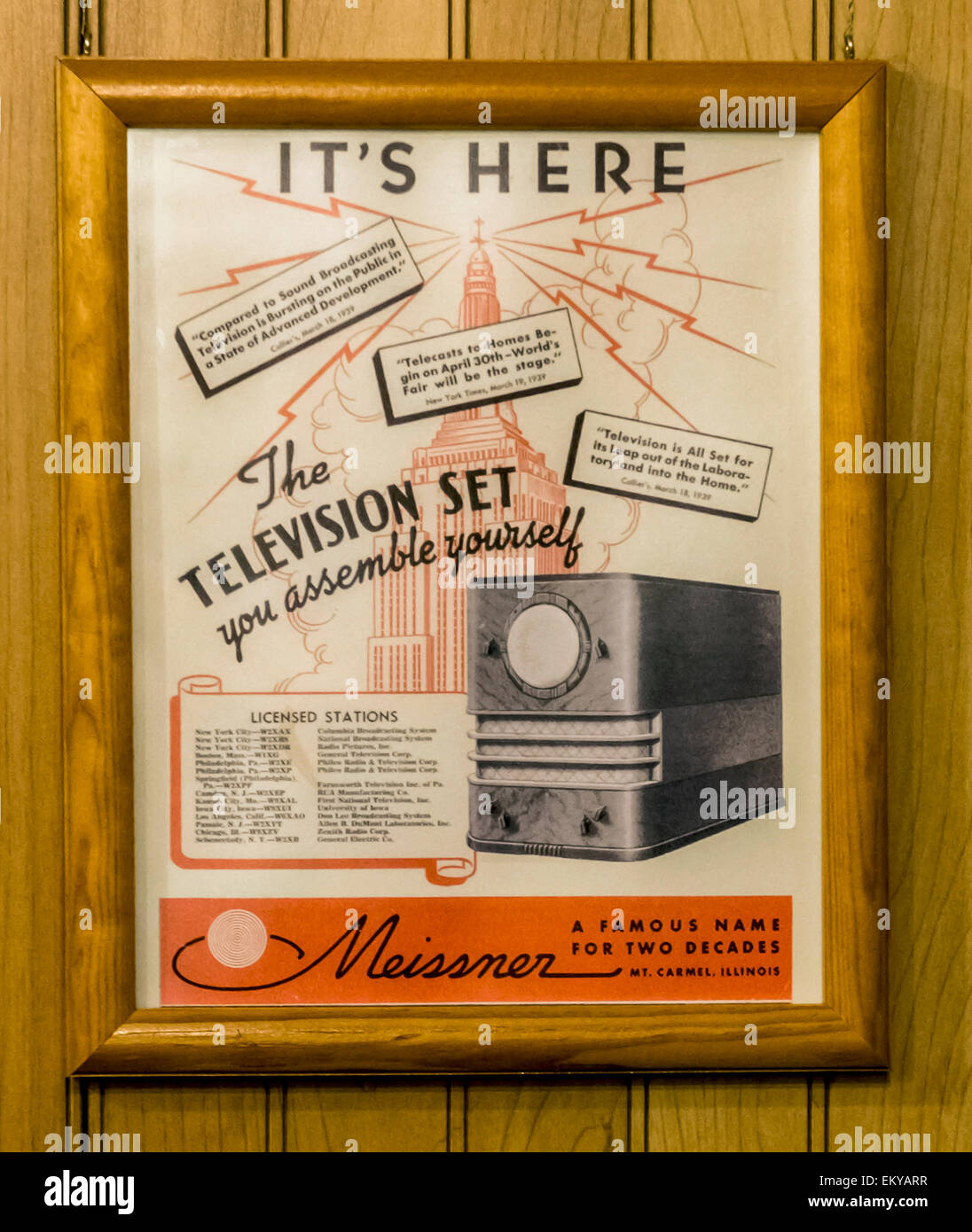 Hilliard, Ohio, USA. 14th Apr, 2015. The Early Television Museum and ...
