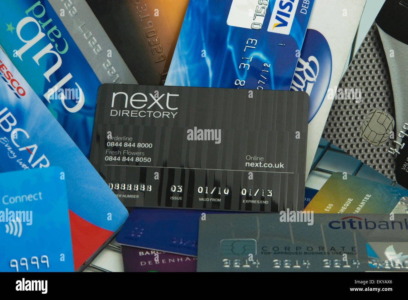 A selection off credit cards,bank cards and store cards Stock Photo - Alamy