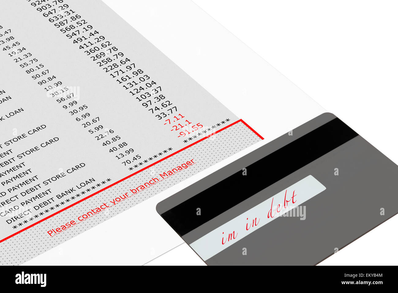 Bank statement debt hi-res stock photography and images - Alamy