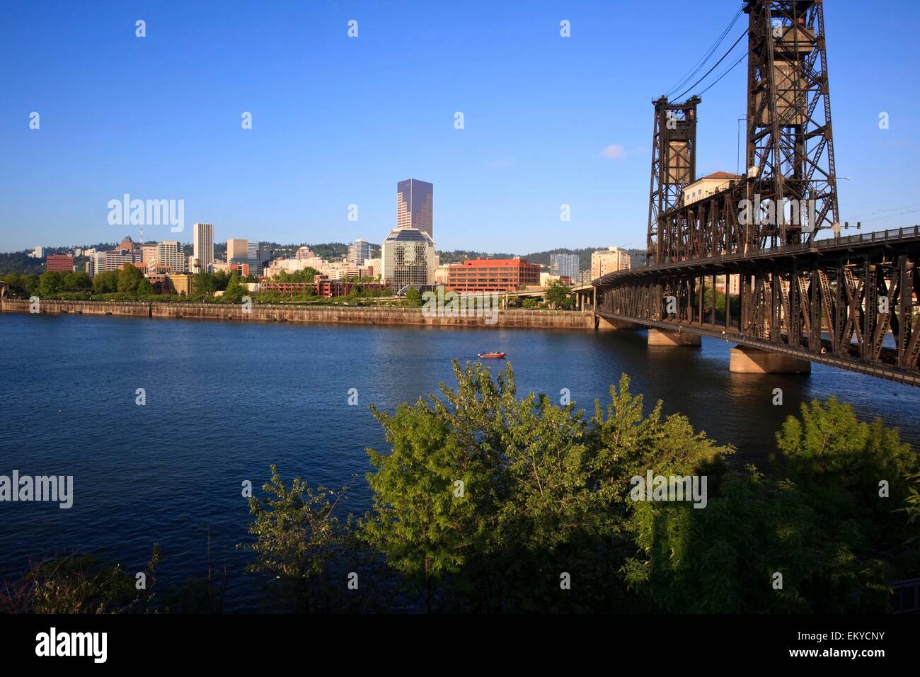 Portland, Oregon, United States Of America; View Of The City And ...