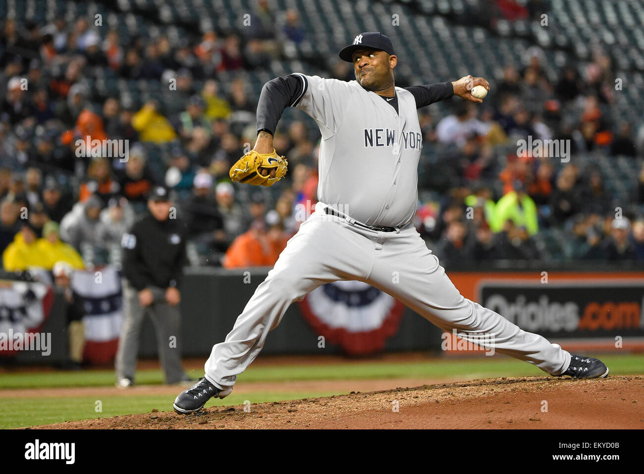 Baltimore, Maryland, USA. 14th April, 2015. New York Yankees starting ...