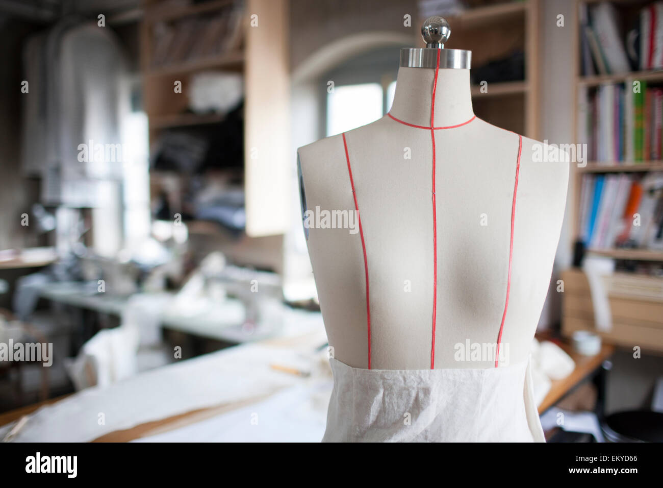 A dressmaker's model in clothing design studio Stock Photo - Alamy