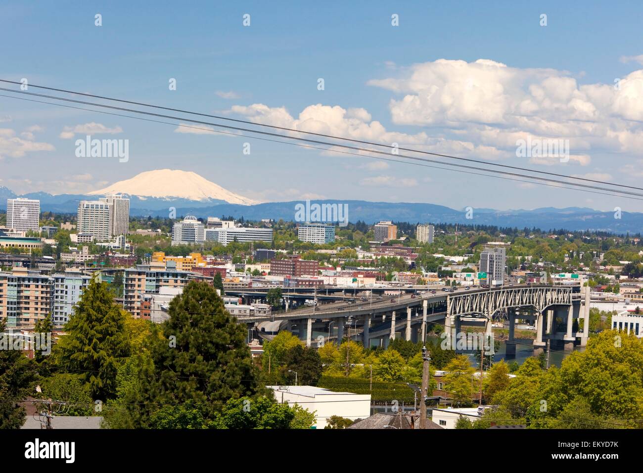 Portland, Oregon, United States Of America; Portland Aerial (Ohsu) Tram ...