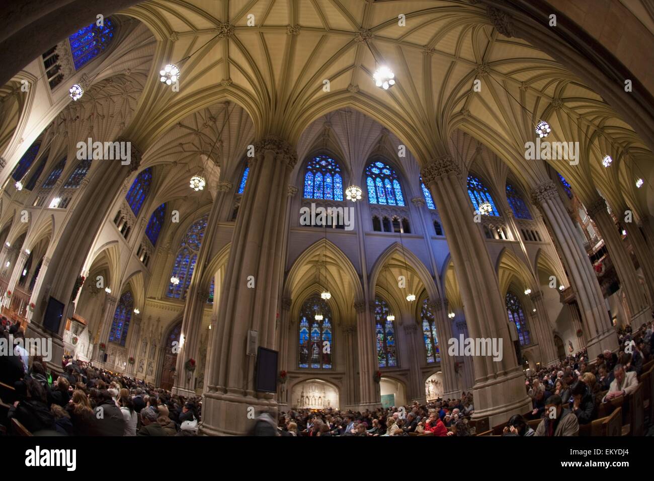 People Meeting In The Cathedral Church Of Saint John The Divine; Manhattan, New York City, New ...