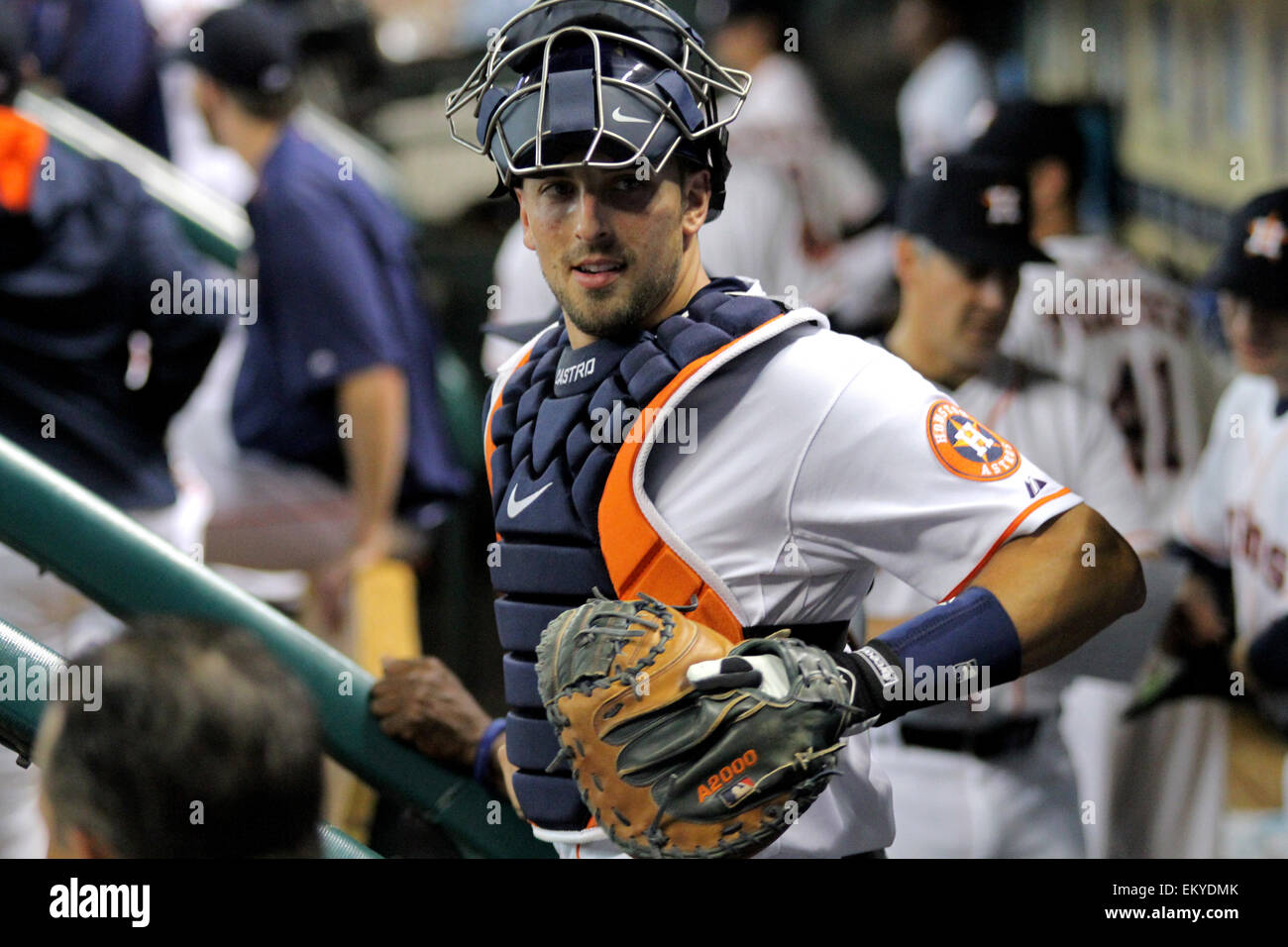 Houston, Texas, USA. 14th Apr, 2015. Houston Astros catcher Jason ...