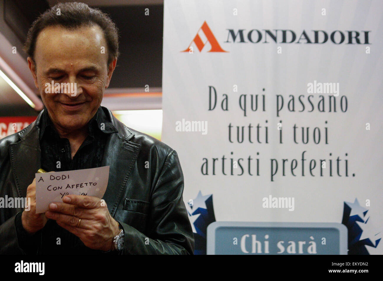 Turin, Italy. 14th Apr, 2015. The Italian singer Dodi Battaglia ...