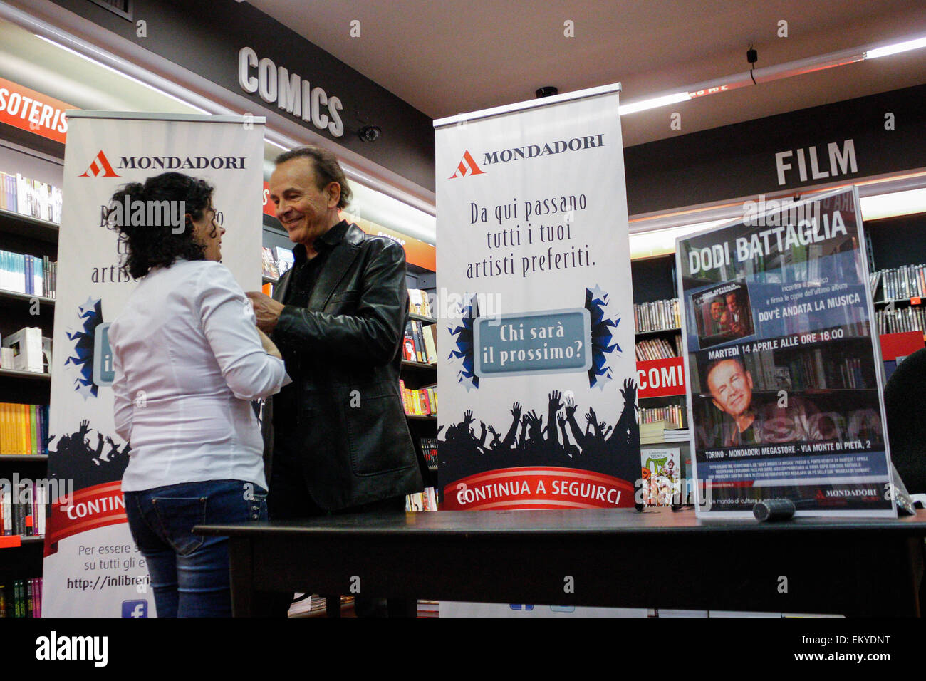 Turin, Italy. 14th Apr, 2015. The Italian singer Dodi Battaglia ...