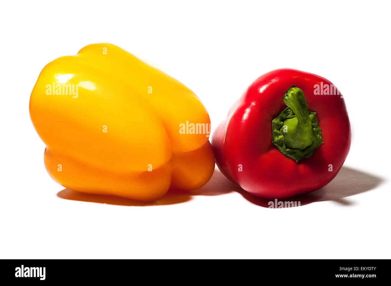 colorful bell peppers, natural background, yellow and red peppers Stock ...