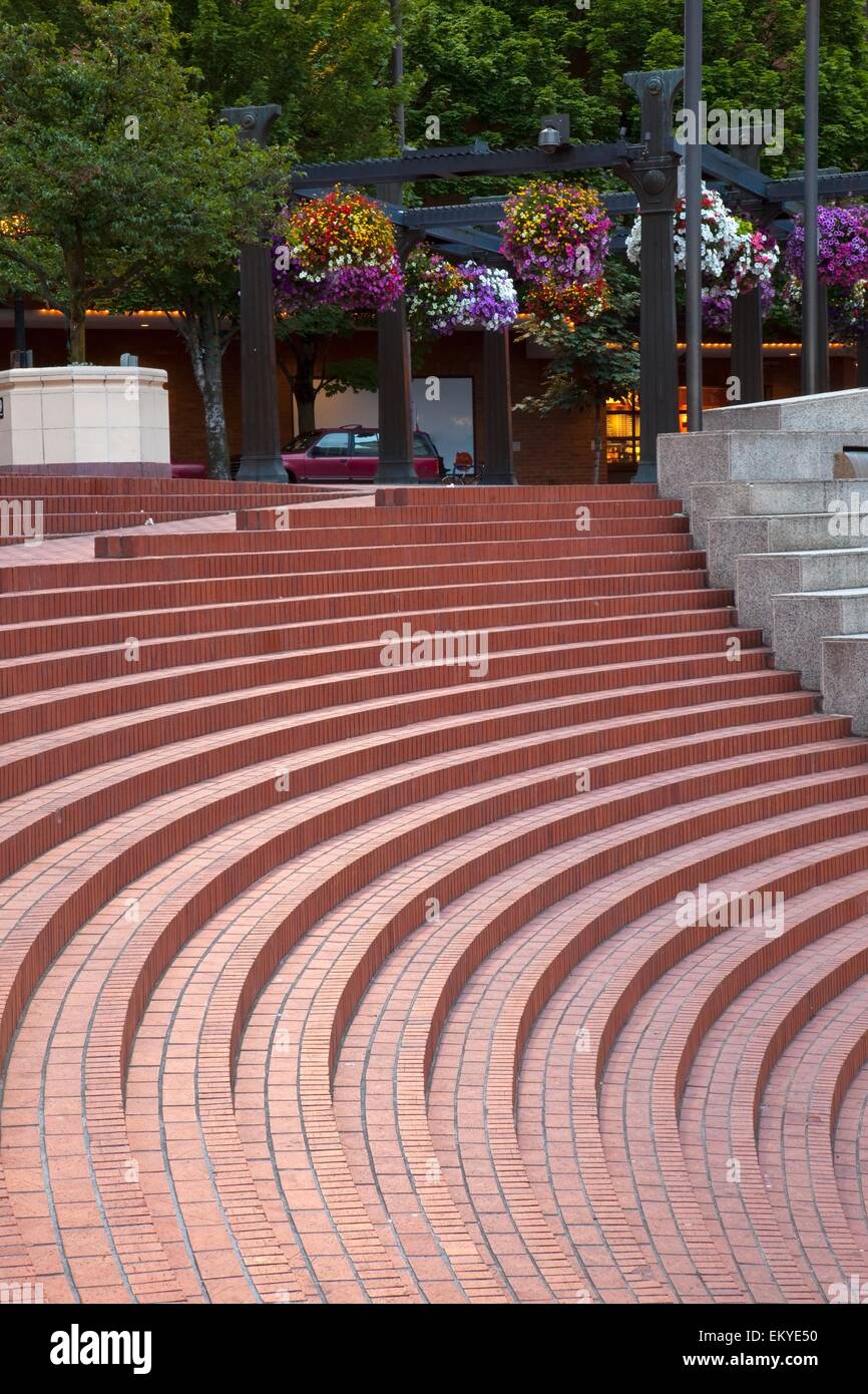 Steps In Pioneer Courthouse Square; Portland, Oregon, Usa Stock Photo ...