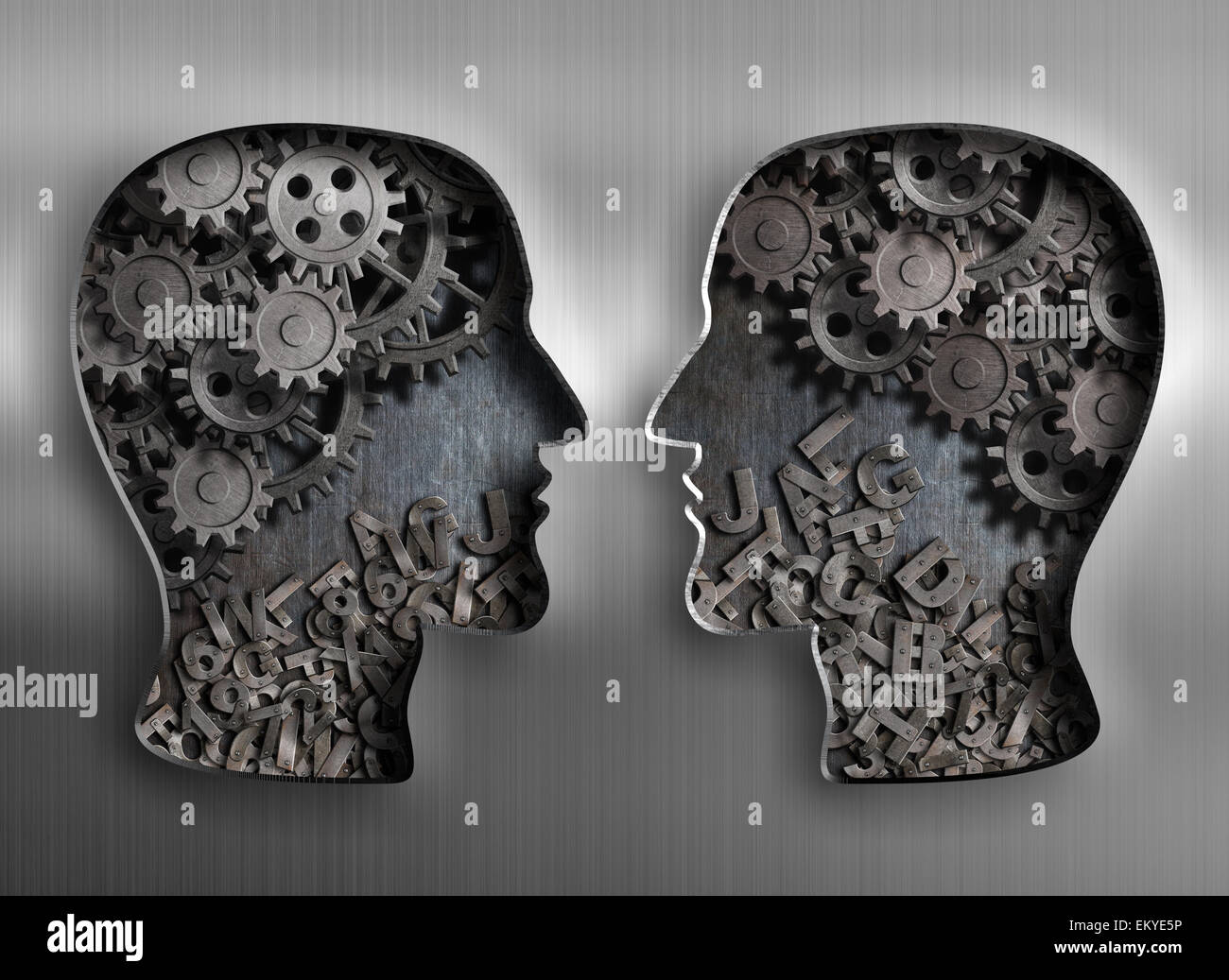 concept of communication, dialog, information and knowledge exchange ...
