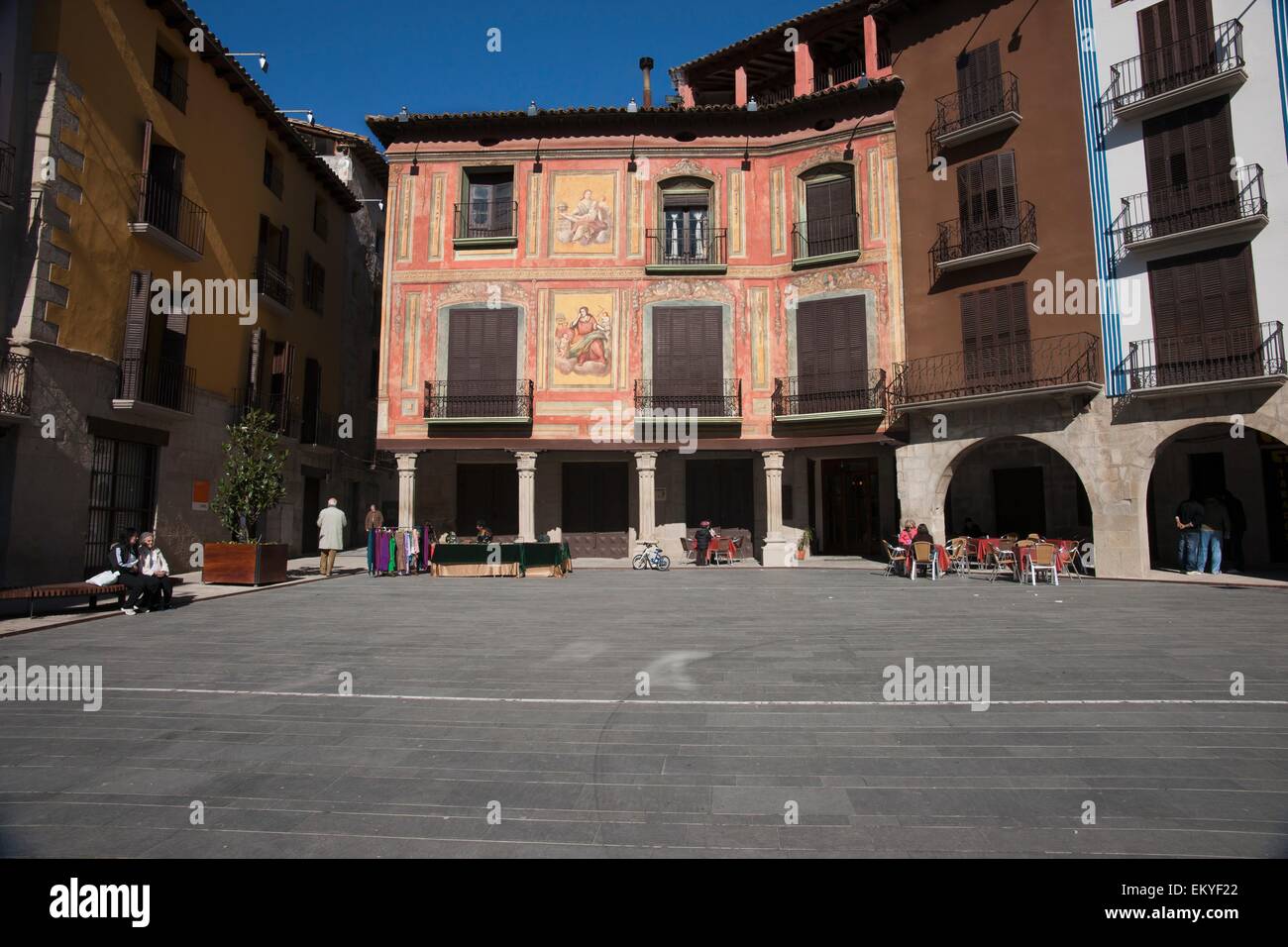 Coreche Square; Graus, Spain Stock Photo - Alamy