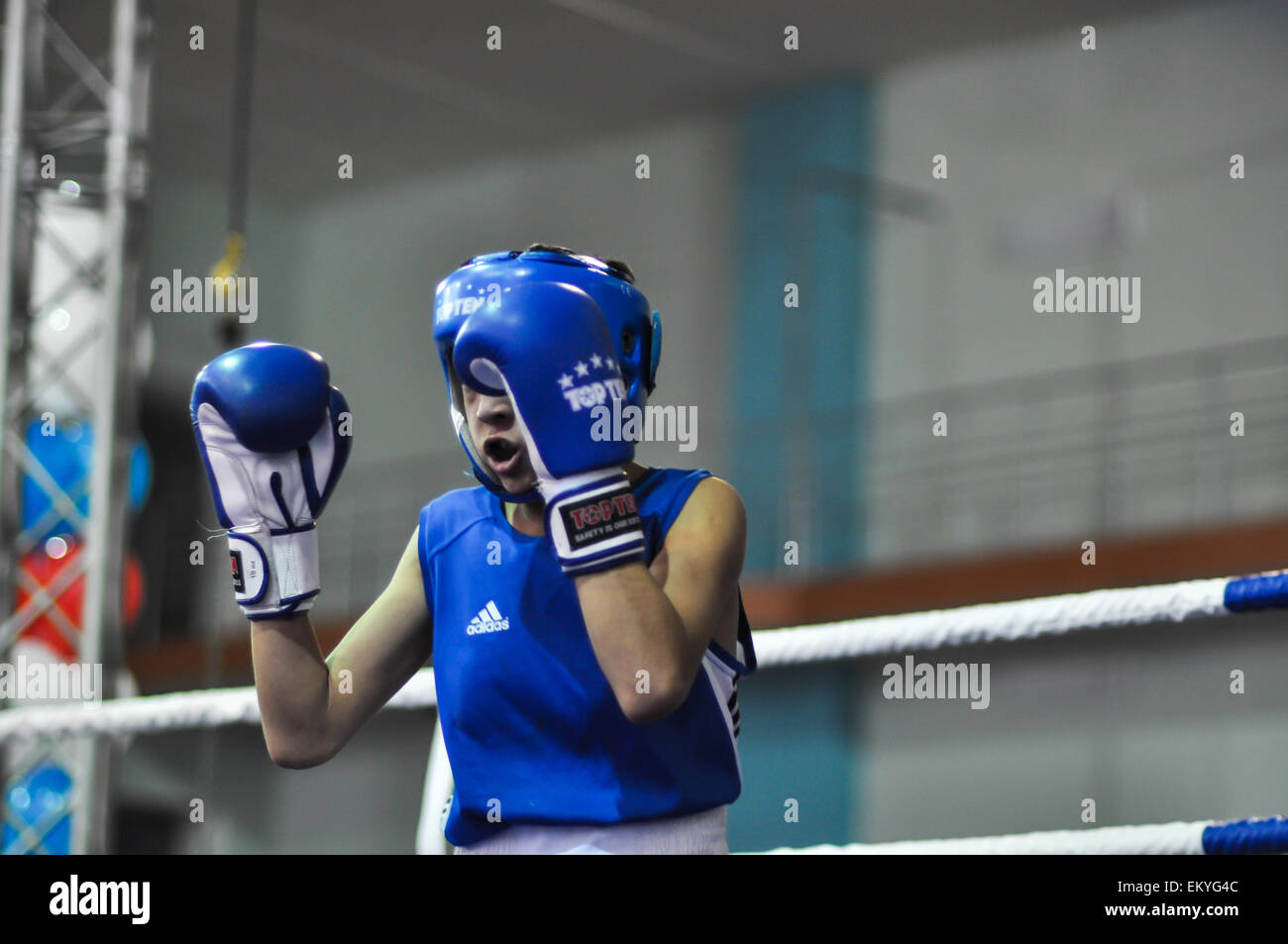 Orenburg, Russia - 19.10.2013: Russian boxing tournament name honoured ...