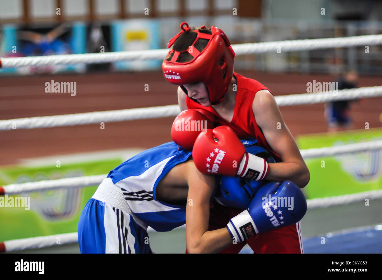 Orenburg, Russia - 19.10.2013: Russian boxing tournament name honoured ...