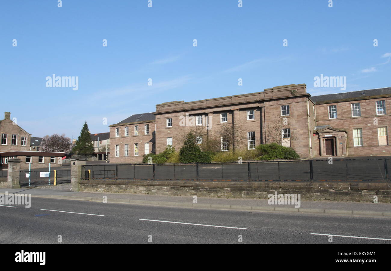 Former building of Forfar Academy Scotland April 2015 Stock Photo - Alamy