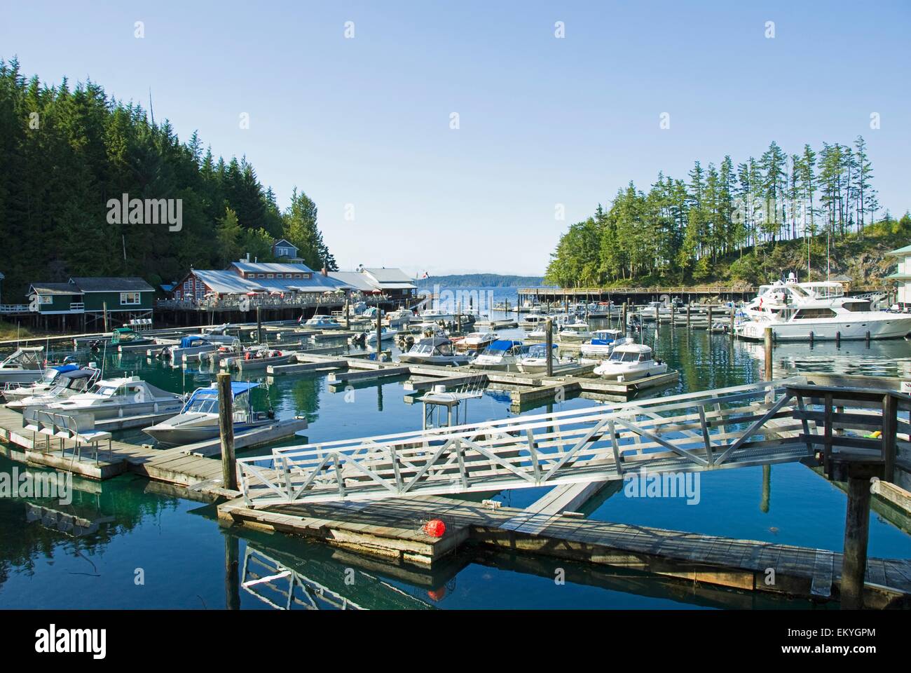 Marina; Telegraph Cove, British Columbia, Canada Stock Photo - Alamy