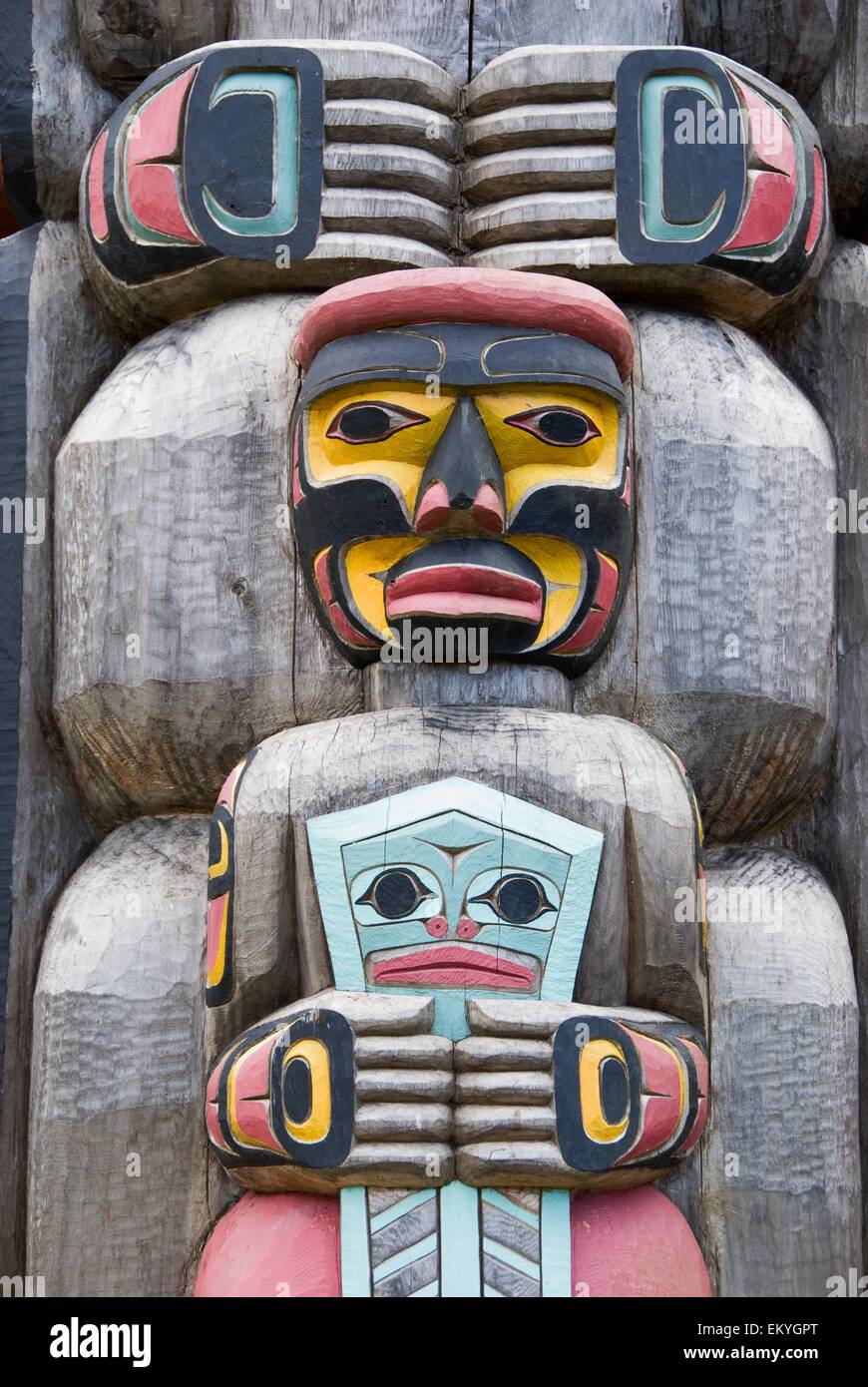West Coast Native Art; Port Hardy, British Columbia, Canada Stock Photo ...