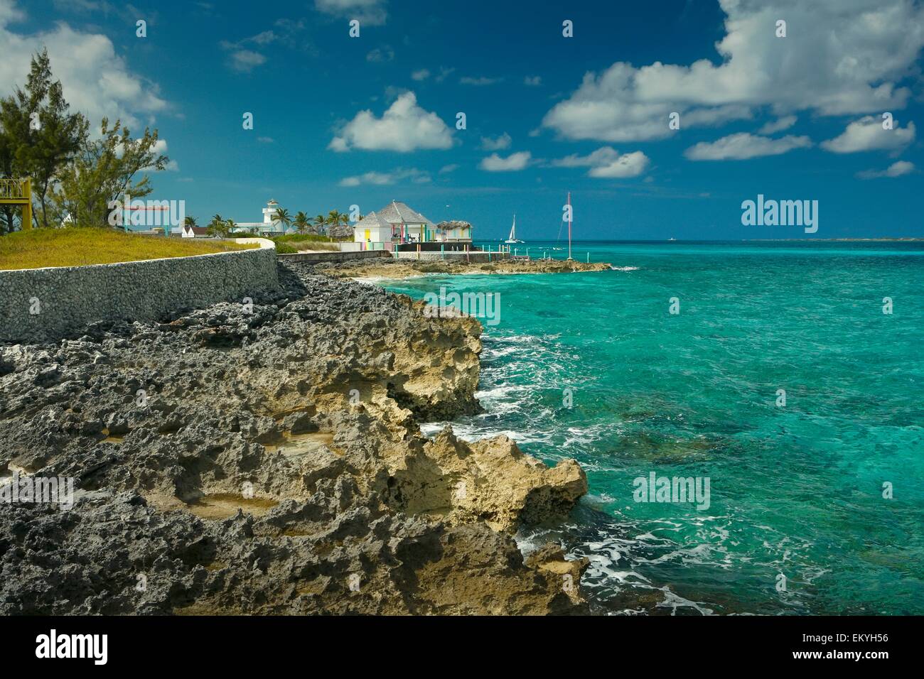 Shoreline Along The Caribbean; Nassau, Bahamas Stock Photo - Alamy