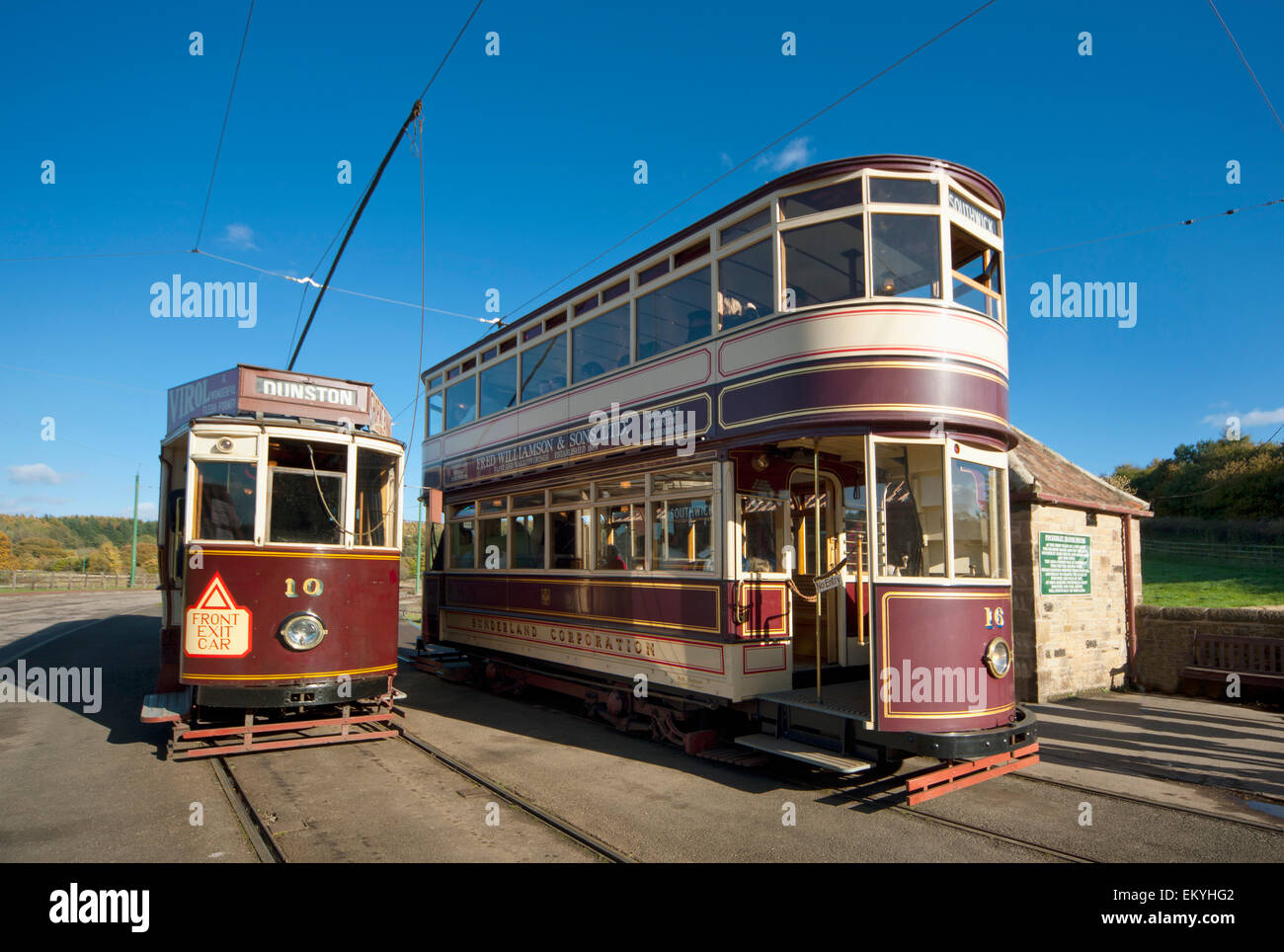 A Historic Two-Level Train; Beamish, Durham, England Stock Photo - Alamy