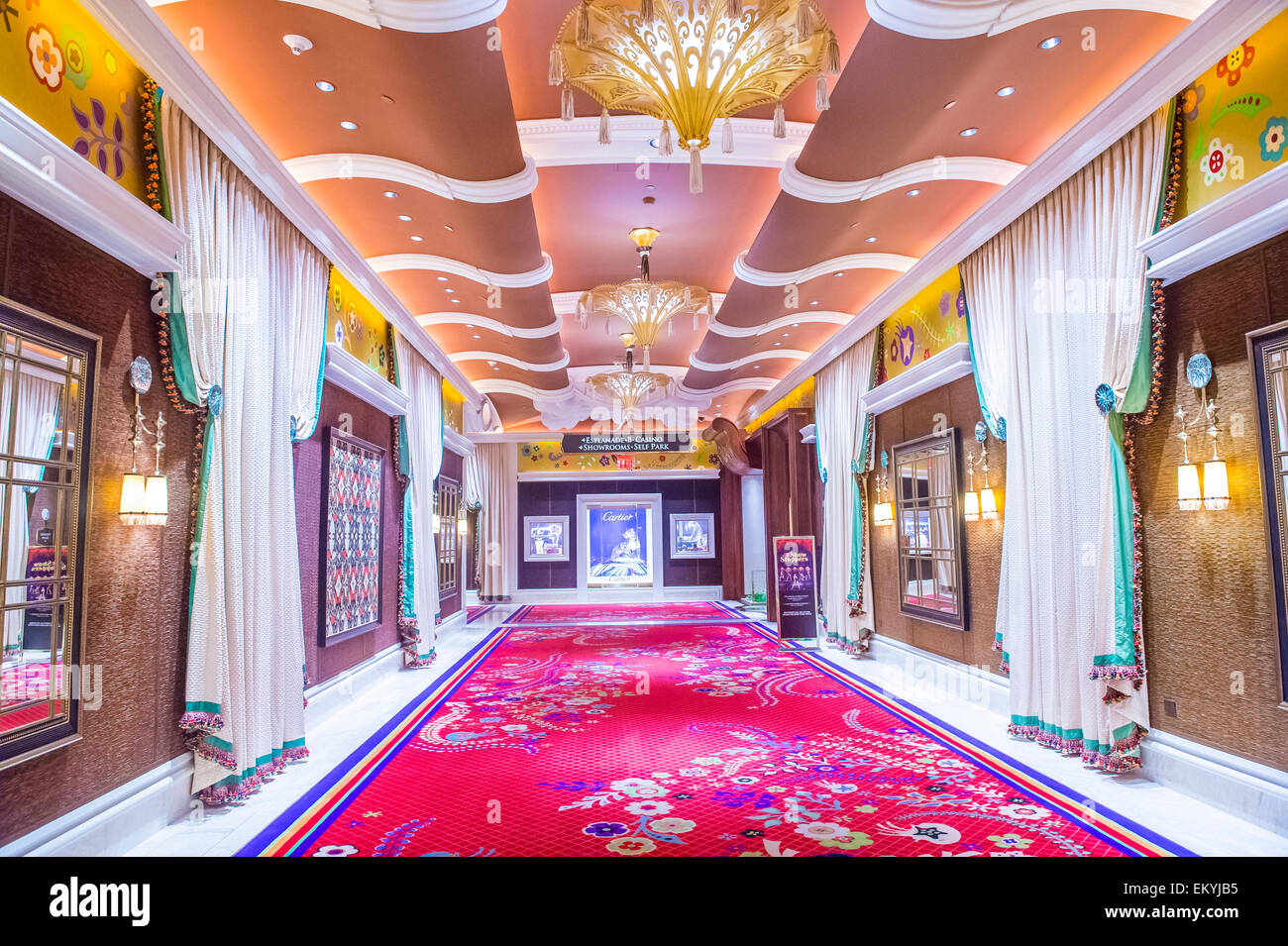 The interior of Wynn Hotel and casino in Las Vegas Stock Photo - Alamy