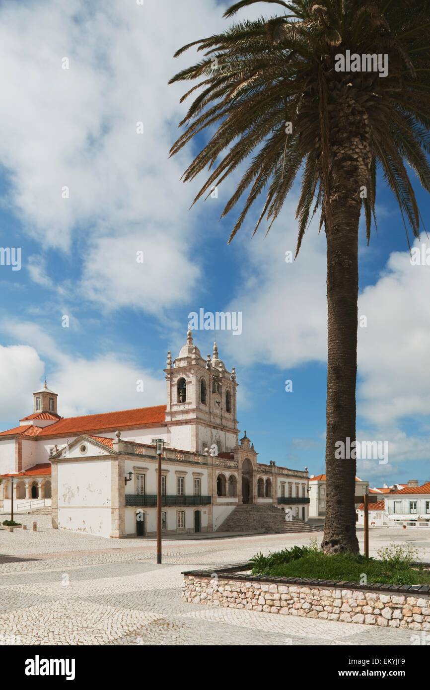 The Church Of Nazare (Nossa Senhora Da Nazare); Nazare, Portugal Stock ...