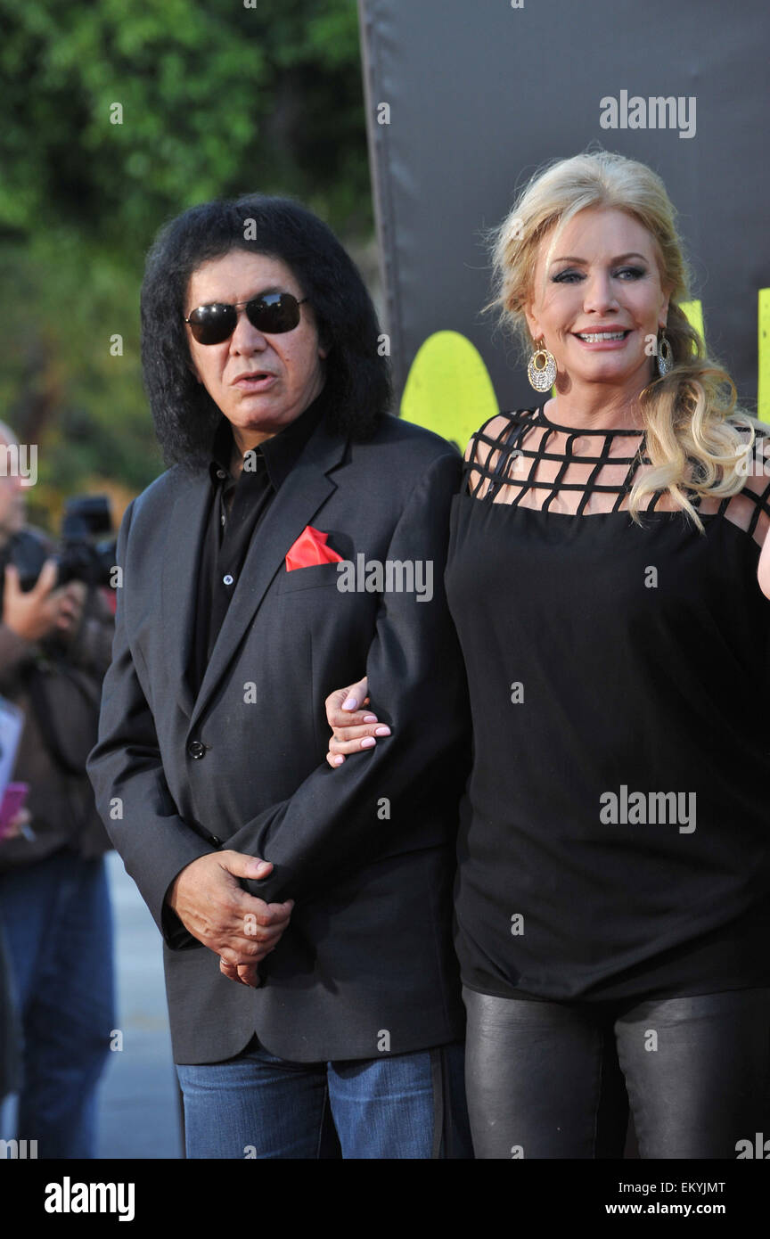 LOS ANGELES, CA - JUNE 26, 2012: KISS star Gene Simmons & wife Shannon ...