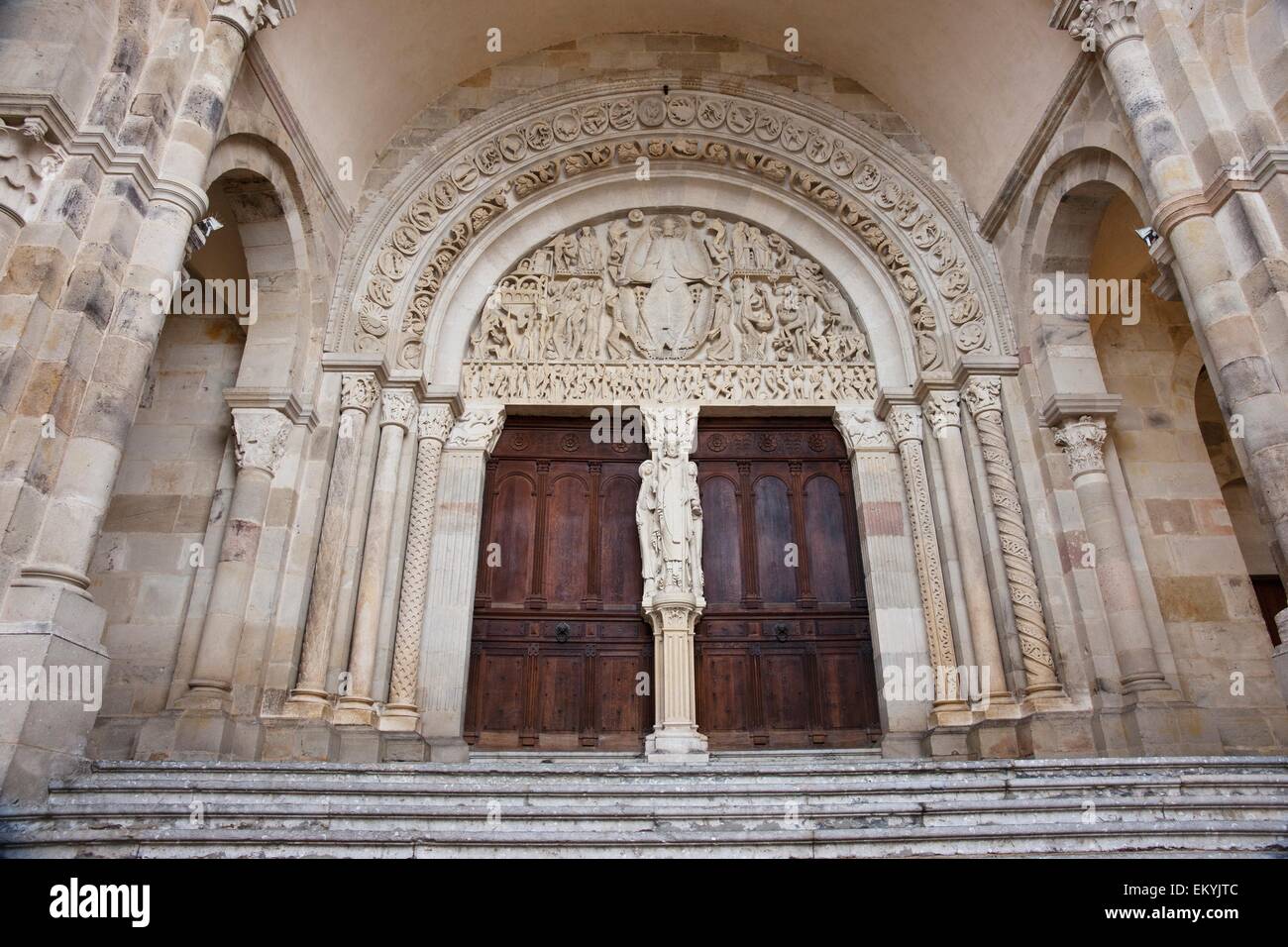 Last Judgement By Gislebertus In The West Tympanum In St. Lazarus ...