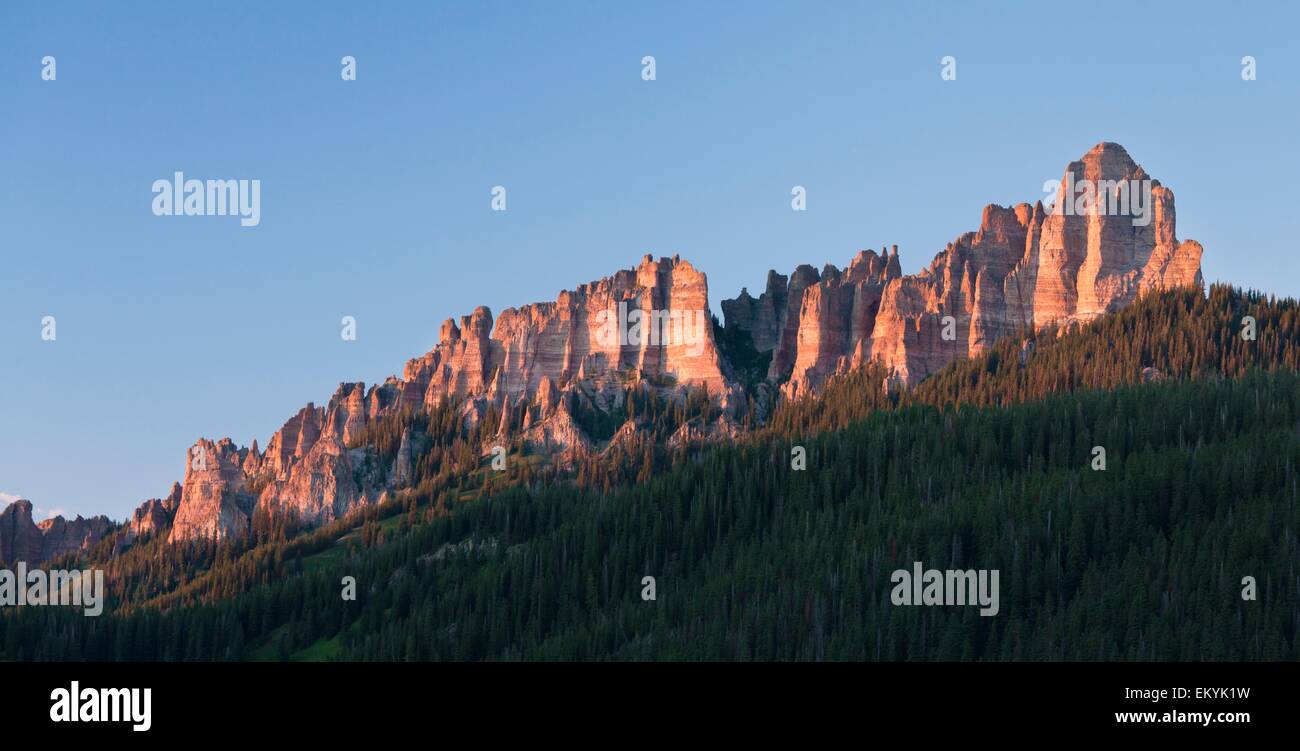 Rocky Spires On Dunsinane Mountain In The San Juan Mountains With The ...
