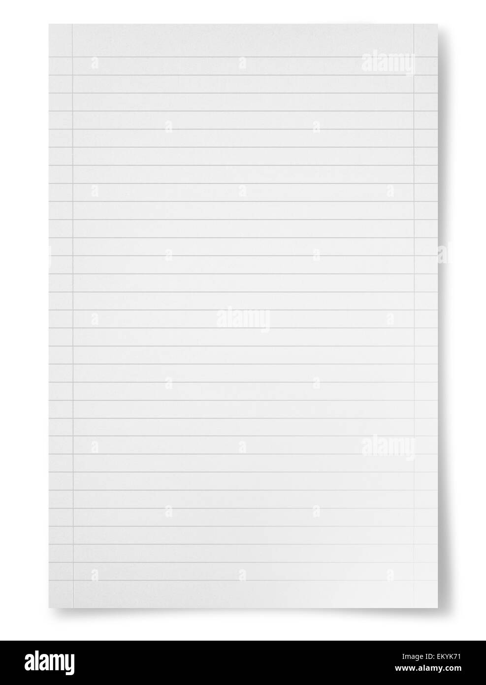 White Paper sheet isolated on white background Stock Photo - Alamy