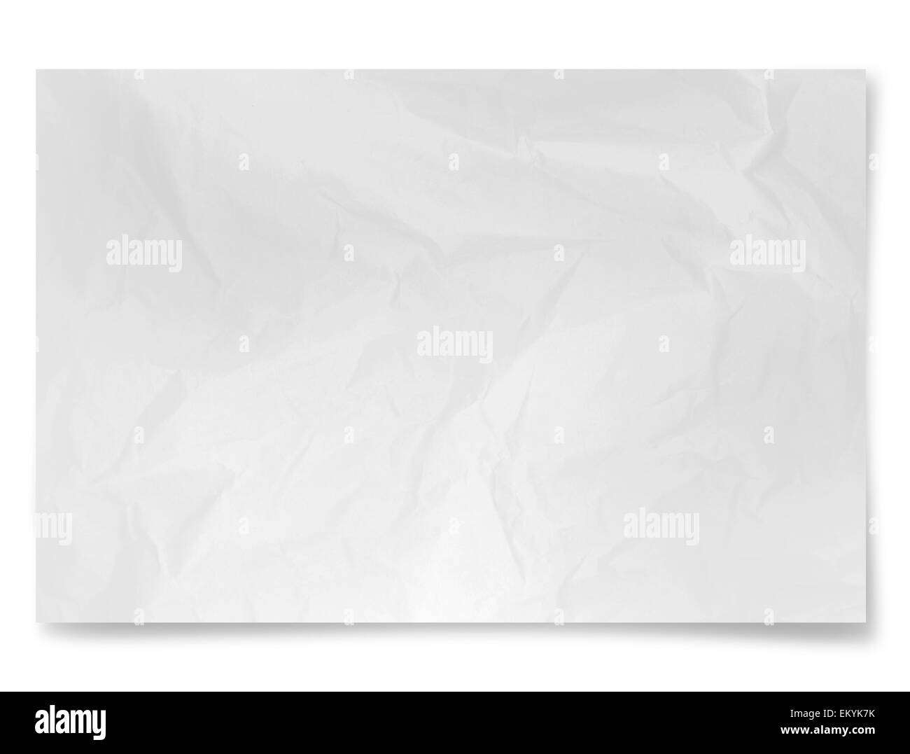 Crumpled white paper sheet isolated on white background Stock Photo - Alamy
