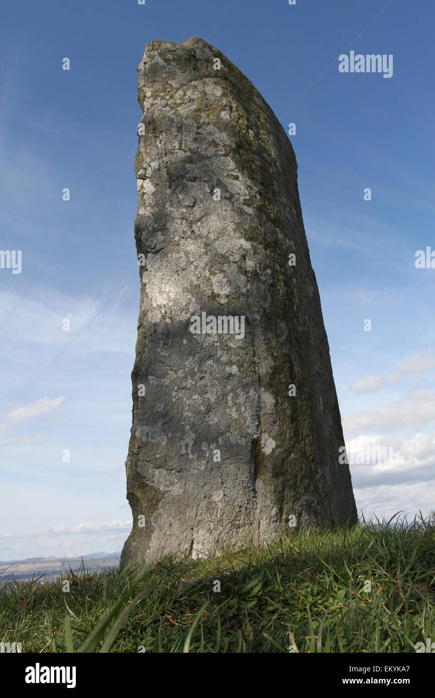 Keillor standing stone near Newtyle Scotland April 2015 Stock Photo - Alamy