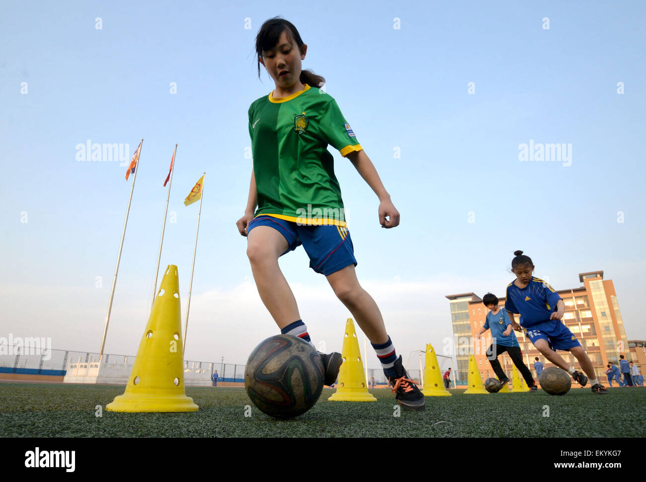 Girl Practice Soccer