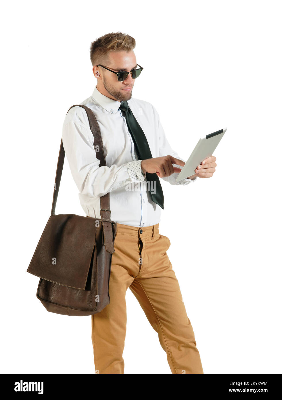 Young handsome business man isolated on white background Stock Photo ...