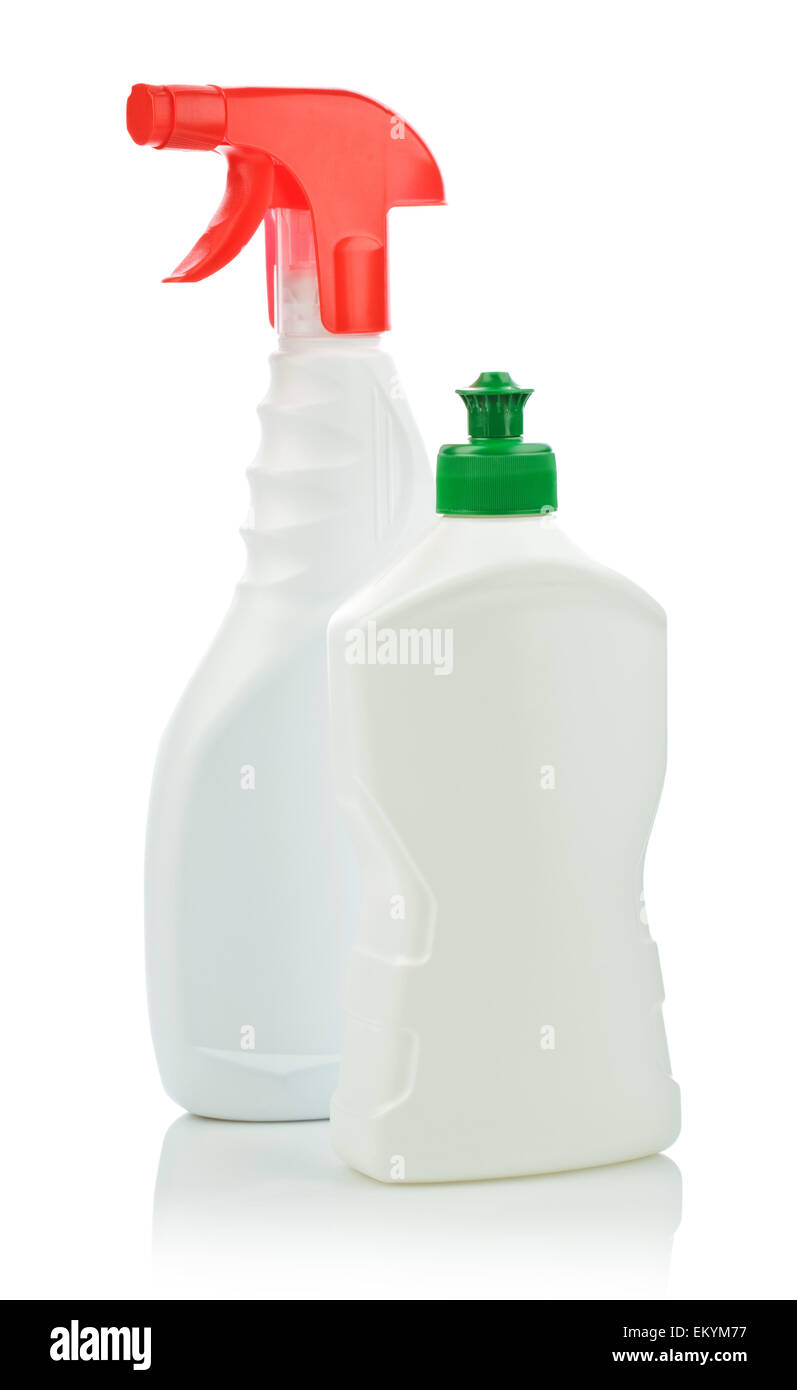 two kitchen cleaning bottle Stock Photo - Alamy
