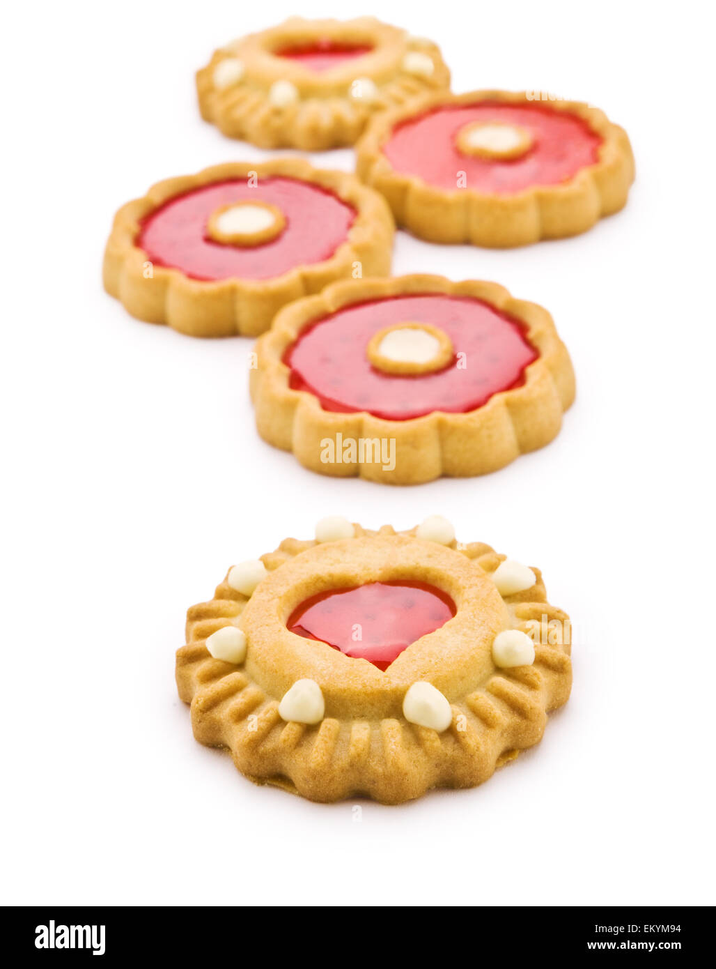 five cookies isolated Stock Photo - Alamy