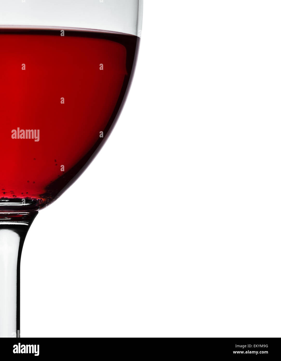 crop of wineglass with red wine Stock Photo - Alamy