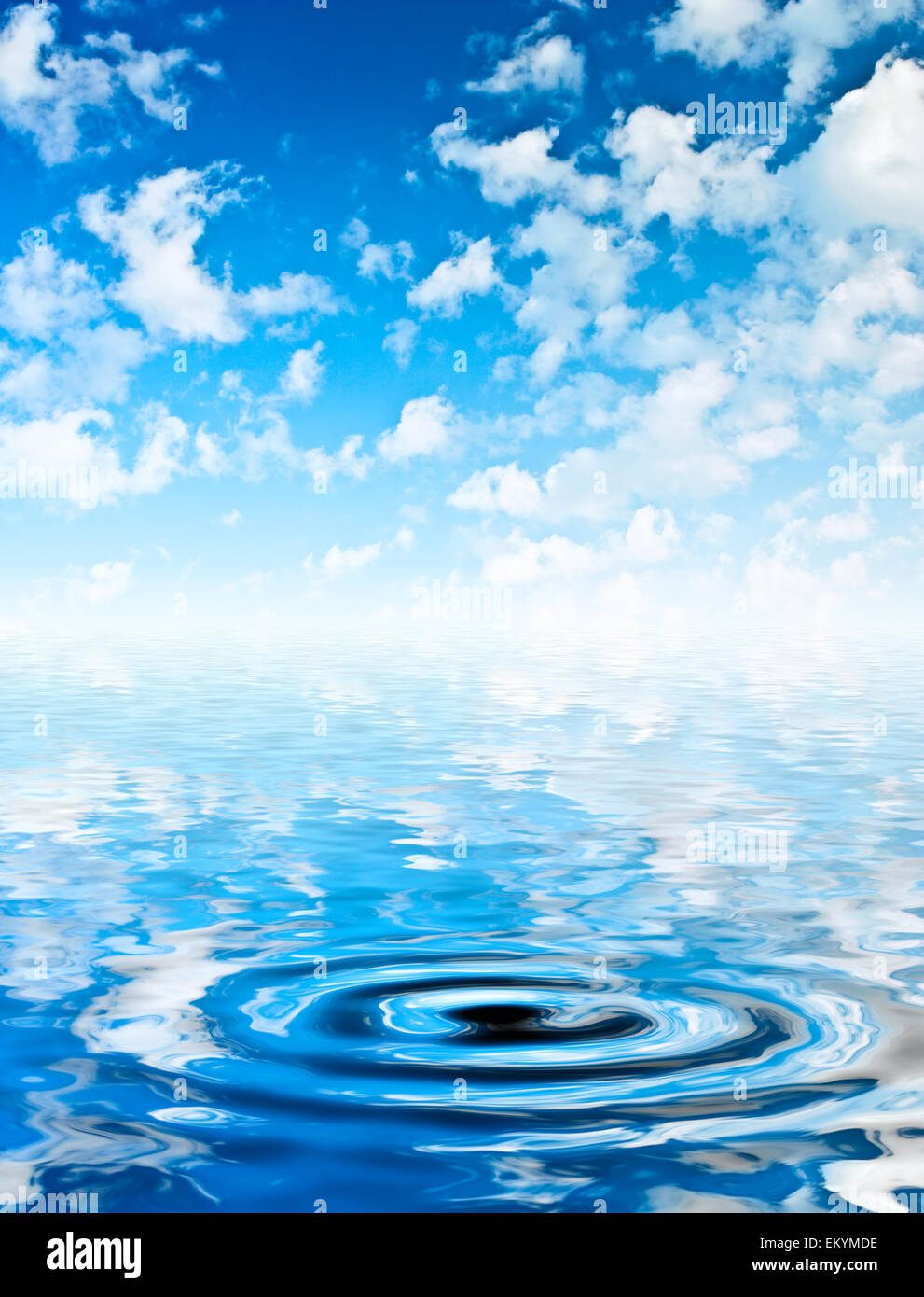 sky and water with ripple Stock Photo - Alamy