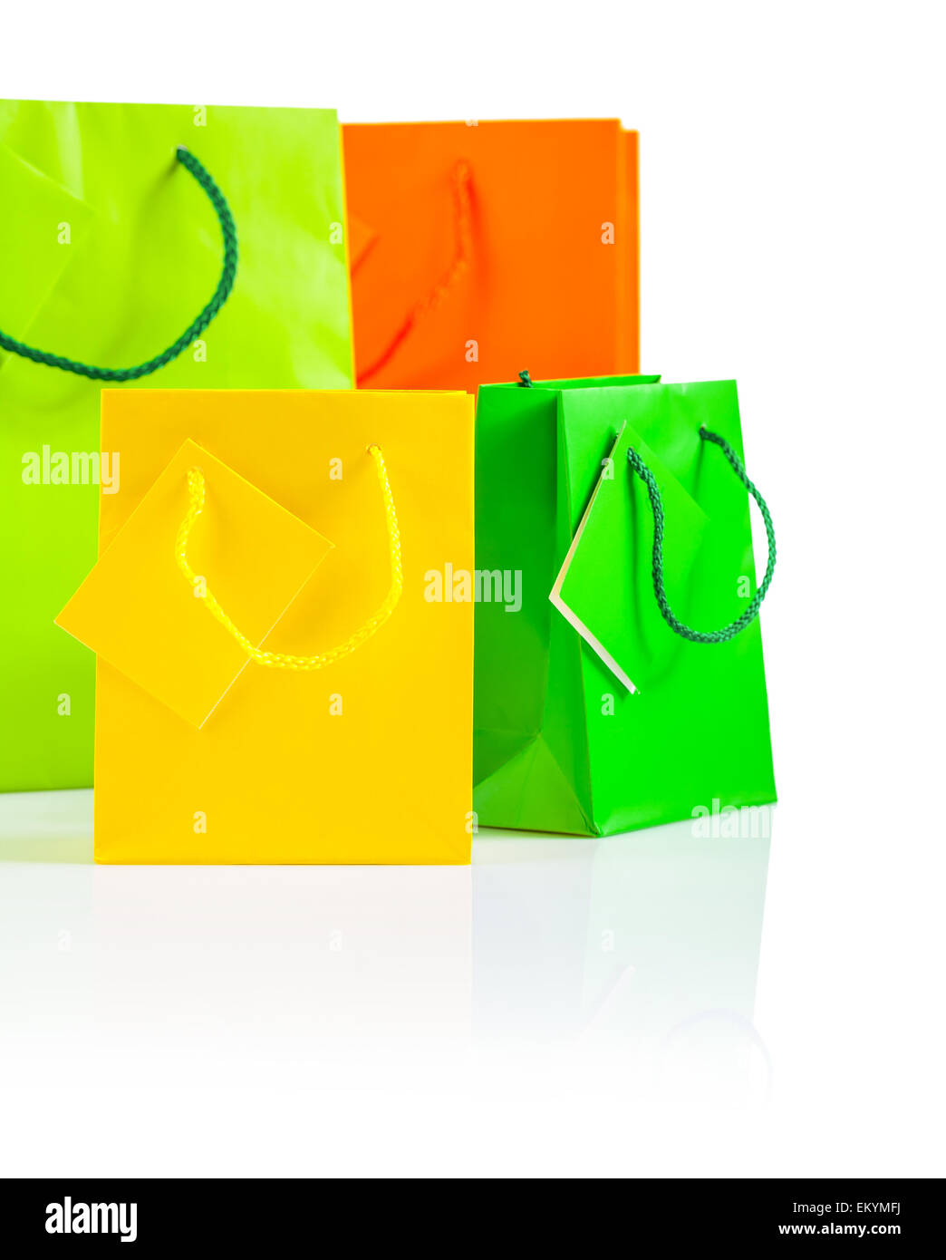 colored paper bags isolated Stock Photo - Alamy