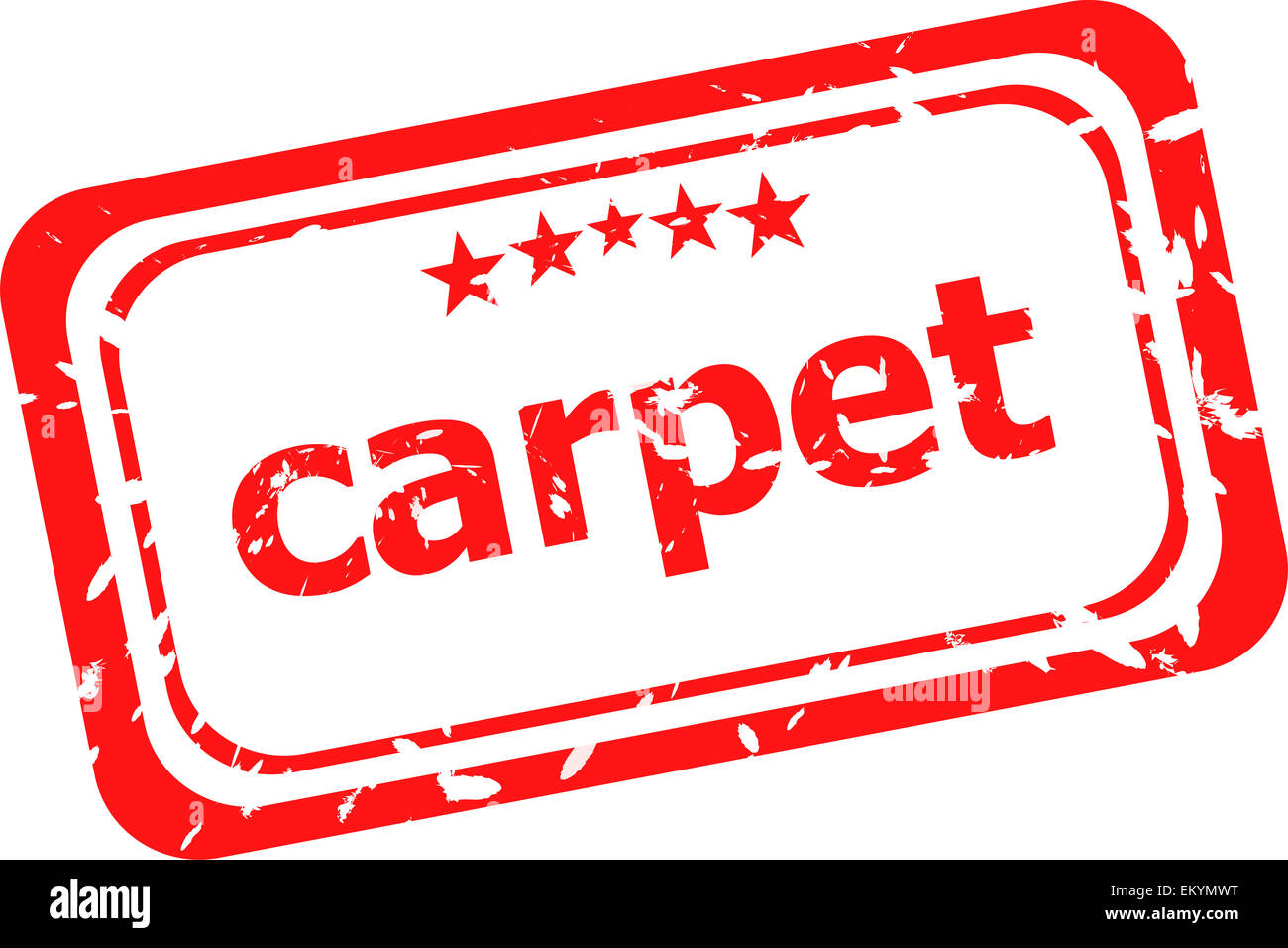 carpet on red rubber stamp over a white background Stock Photo - Alamy
