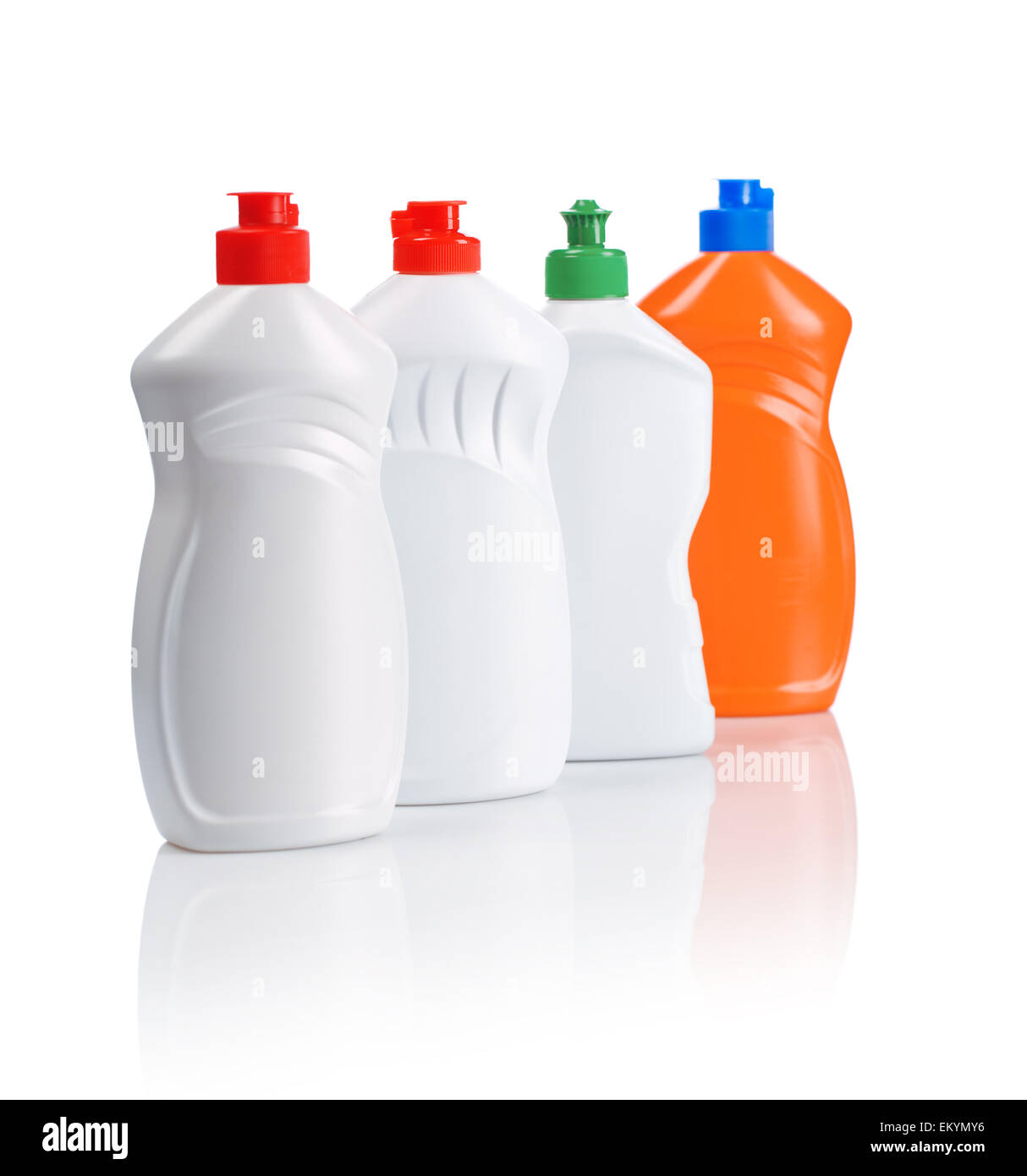 four kitchen bottles Stock Photo - Alamy