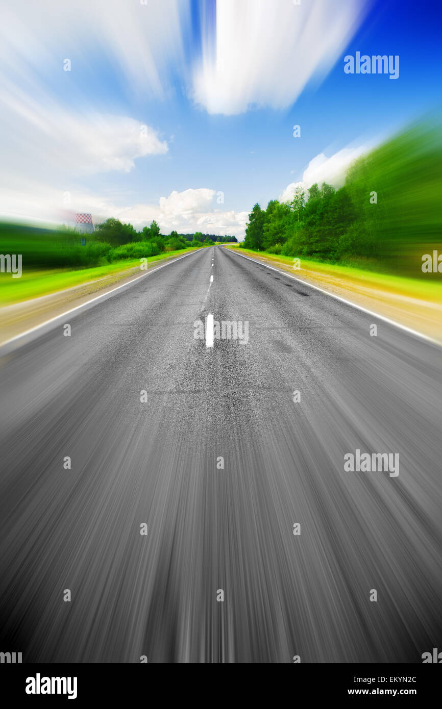 speed effect on the road Stock Photo - Alamy