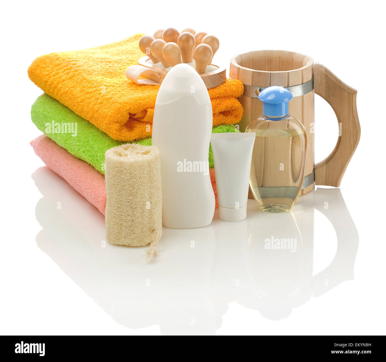 big set of bathing accessories Stock Photo - Alamy