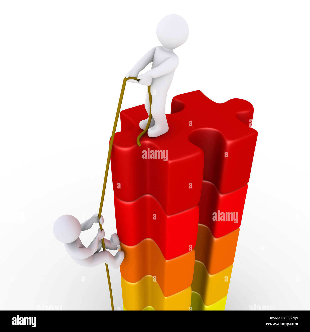 Person helping another to reach the top Stock Photo - Alamy