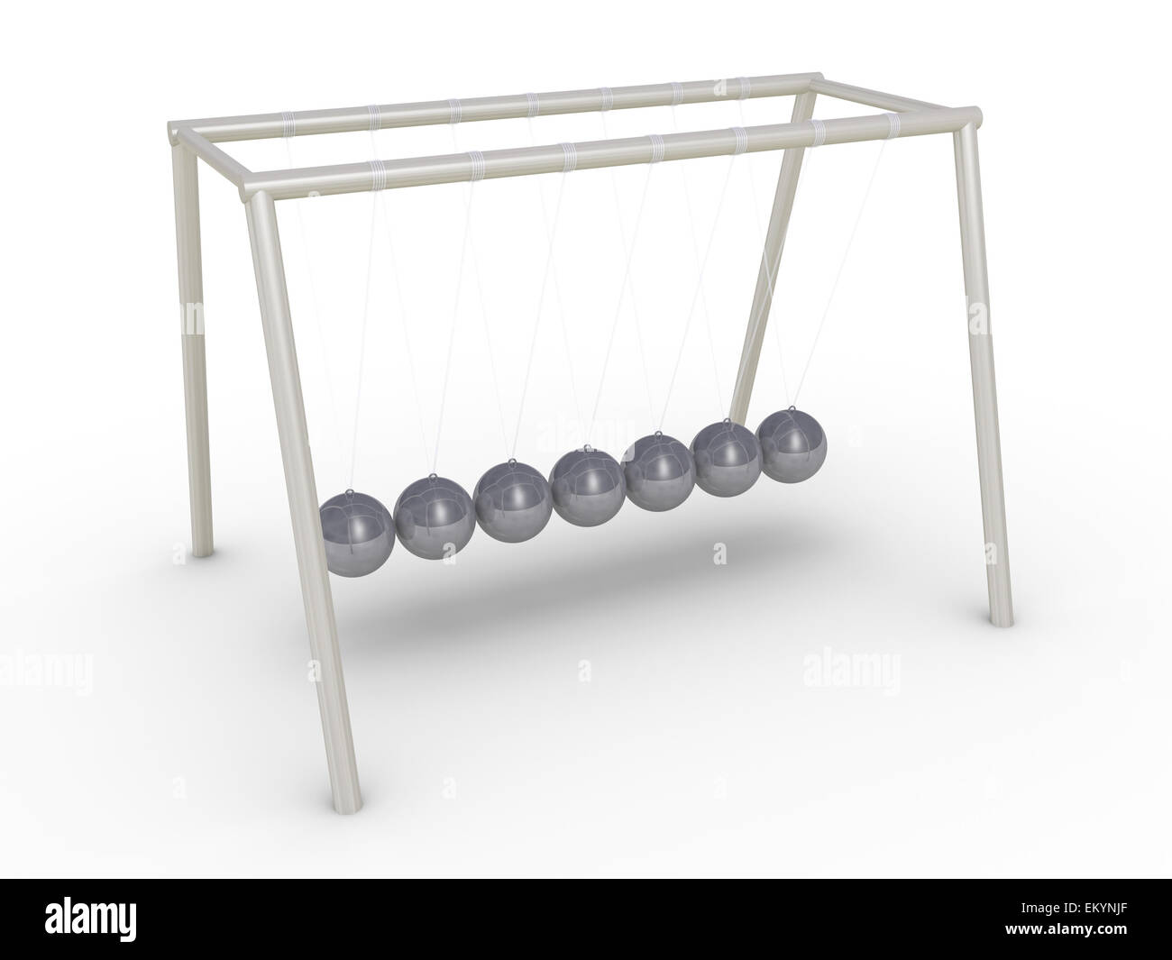 Newton's cradle without motion Stock Photo - Alamy