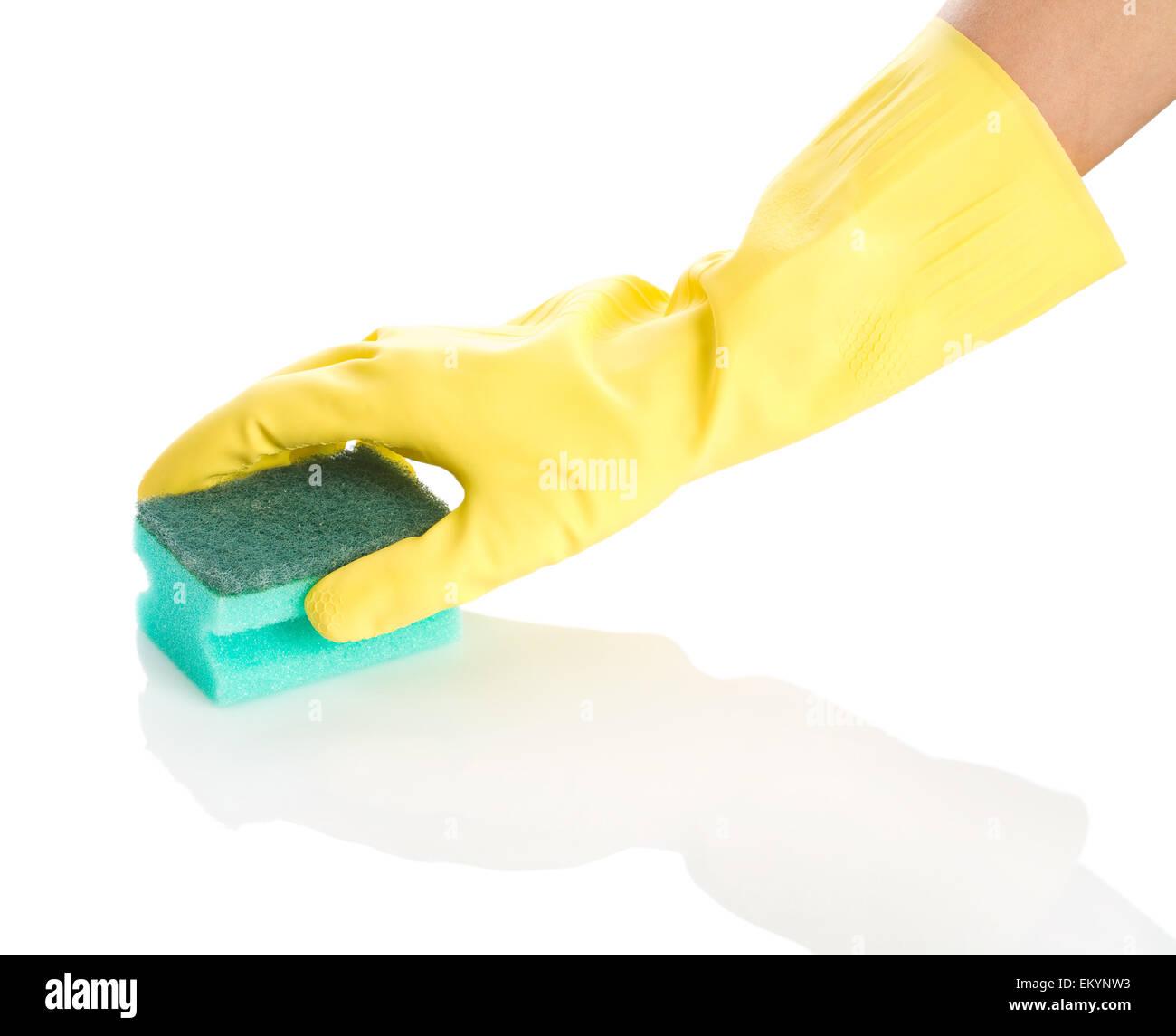 isolated hand with sponge Stock Photo - Alamy