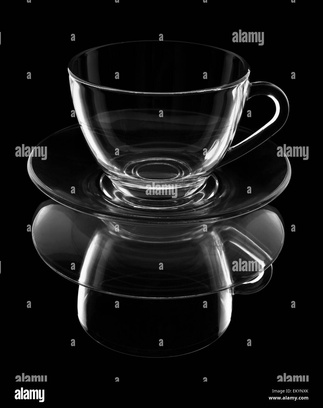 Transparent glass cup coffee Black and White Stock Photos & Images - Alamy