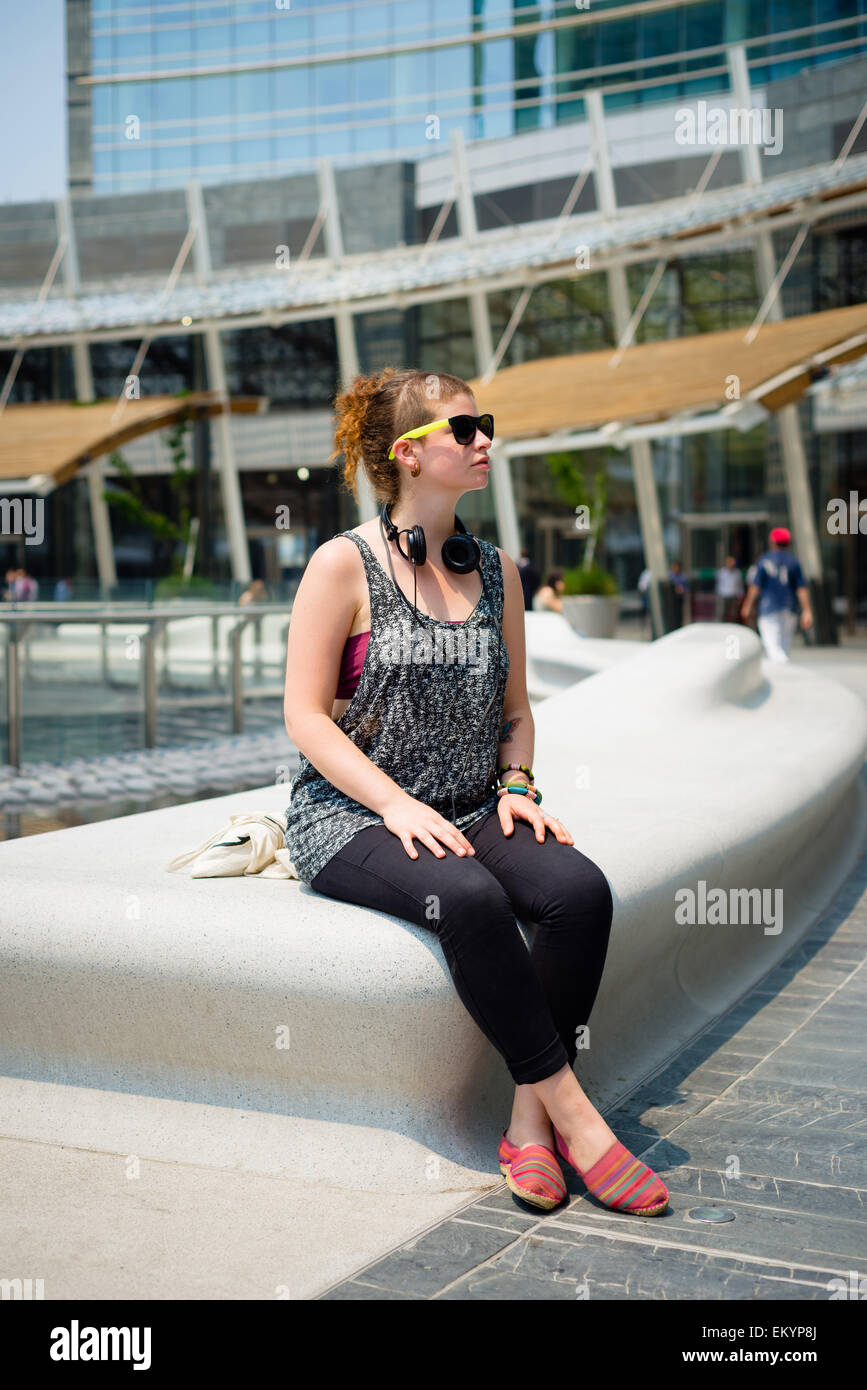 beautiful stylish modern young woman Stock Photo - Alamy